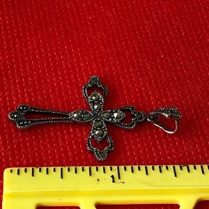 Jewelry | Vintage Sterling Silver Marcasite Cross Pendant | Poshmark